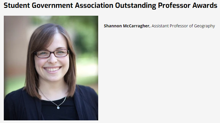Selected for the Campus-Wide UTC Outstanding Professor Award, Among ...